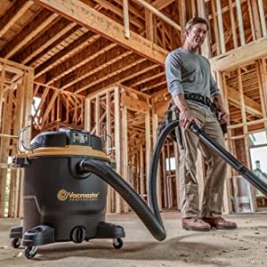 Vacmaster Professional - Wet/Dry Vac, 16 Gallon, Beast Series, 6.5 HP 2-1/2" Hose (VJH1612PF0201), Black