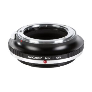 k&f concept adapter for nikon f mount lens to fuji gfx medium format camera