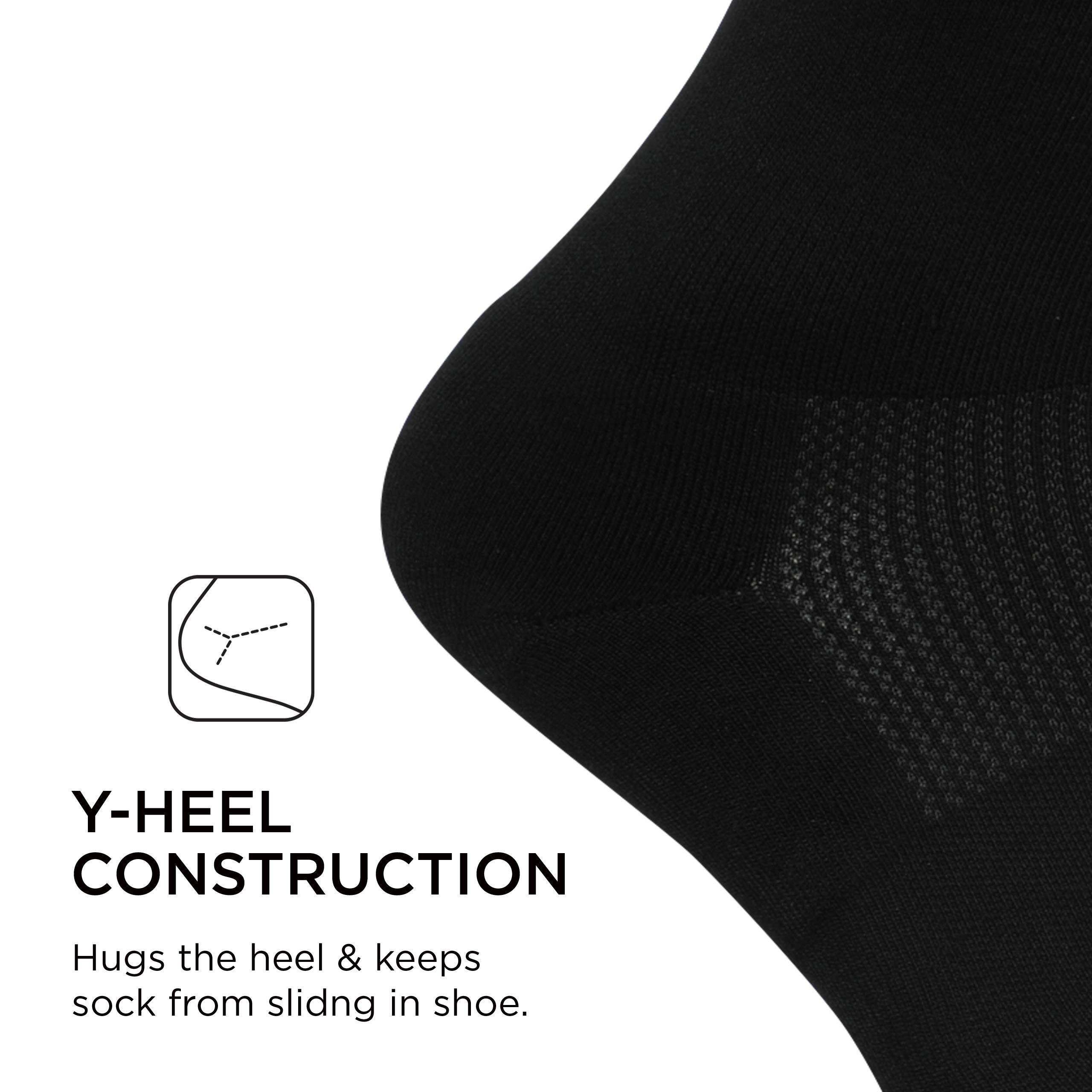 Feetures High Performance Cushion Classic Crew Sock for Women & Men - Moisture-Wicking Athletic Socks - Black, L (1 Pair)