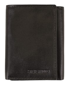 steve madden mens rfid trifold wallet with id window, brown, one size