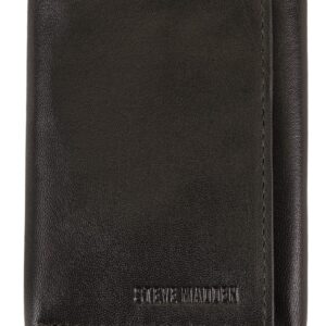 Steve Madden mens Rfid Trifold Wallet With Id Window, Brown, One Size