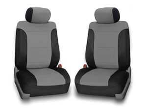 carscover custom fit 2009-2014 ford f150 f250 f350 pickup truck neoprene car front seat covers gray & black sides driver & passenger cover