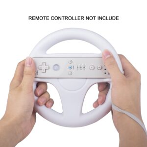 TechKen Racing Wheel Compatible for Wii Controllers Wii Remotes