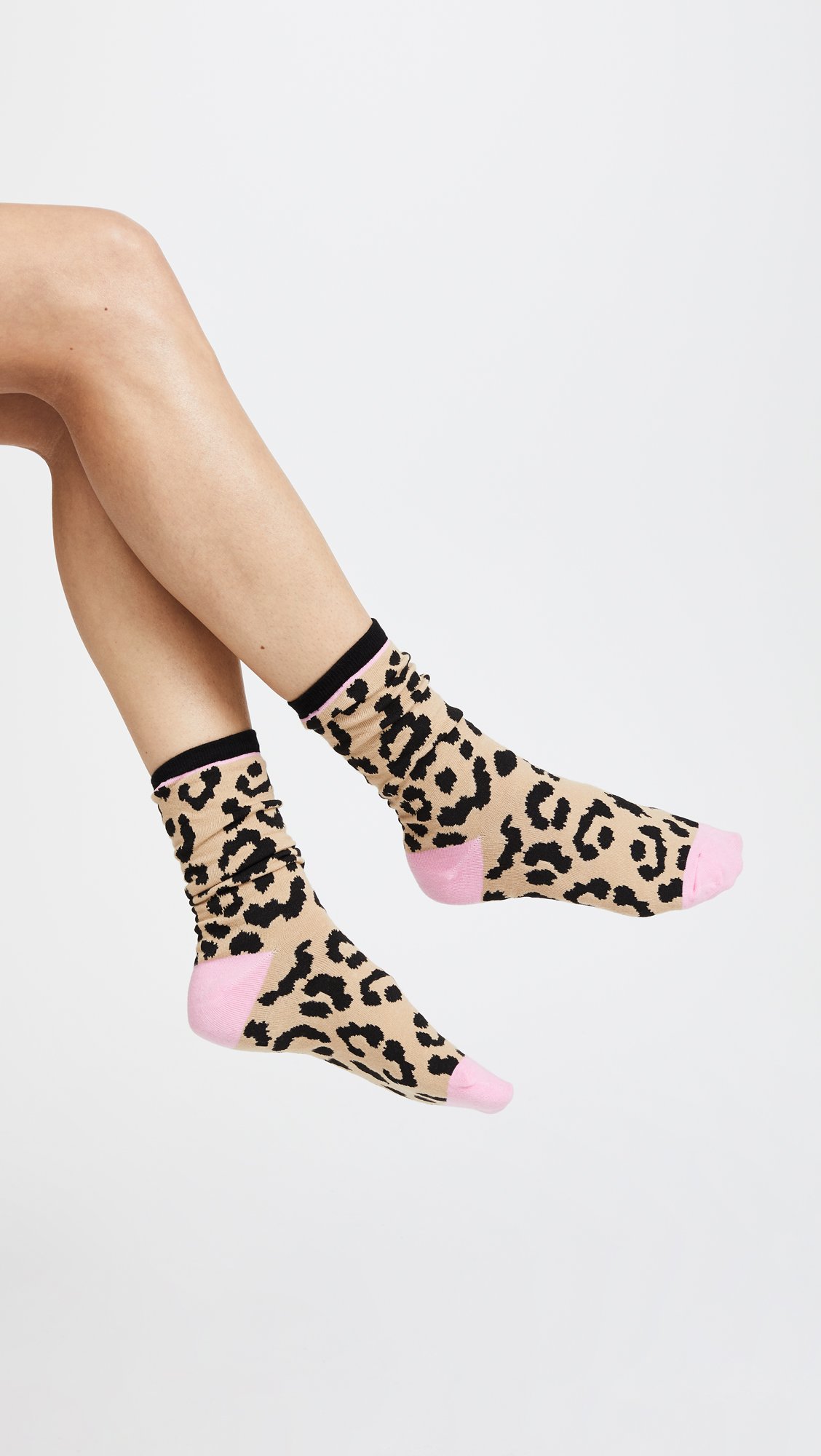 Kate Spade New York 3-Pack Boxed Rose Leopard Crew Socks Black One Size