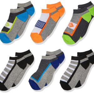 Jefferies Socks Boy's Sport Athletic Colorful Pattern Low Cut Half Cushion Socks 6 Pair Pack, Multi, Small