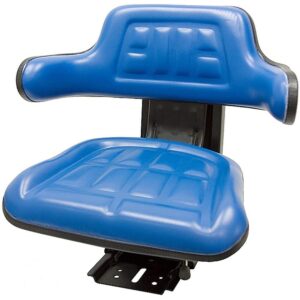 blue trac seats brand waffle style universal tractor suspension seat with tilt fits ford/new holland 3900 3930 3910 5000 5100 5600 5610 5900 5910 (same day shipping - delivers in 1-4 business days