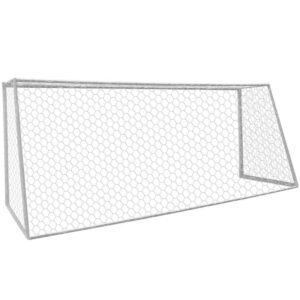 aoneky polyester soccer goal net - 24 x 8 ft - 4 mm cord - replacement full size football post net- heavy duty soccer netting - not include posts