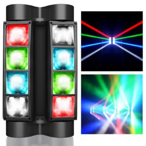 betopper stage light, moving head dj light for parties, rgbw 8x3w spider led light, sound activated & dmx-512 control for party, pub, club, wedding event, carnival festival, disco stage lighting