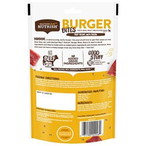 Rachael Ray Nutrish Burger Bites Real Meat Dog Treats, Beef Burger with Bison Recipe, 3 Ounces (Pack of 8), Grain Free