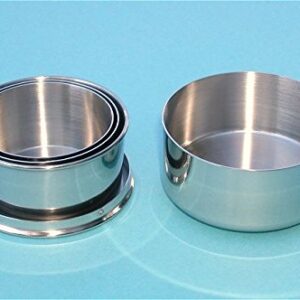 Engraved 5oz Stainless Steel Collapsible Drinking Cup with Leather Case