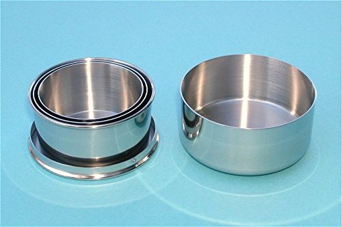 Engraved 5oz Stainless Steel Collapsible Drinking Cup with Leather Case