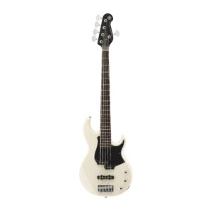 yamaha bb235 bb-series 5-string bass guitar, vintage white small