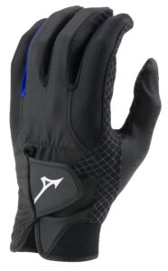 mizuno 2018 rainfit men's golf glove, pair, black/royal, medium