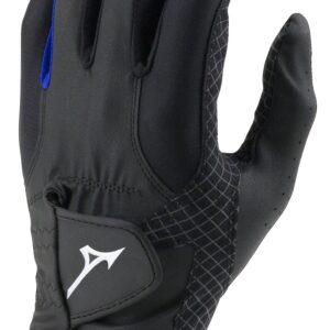 Mizuno 2018 RainFit Men's Golf Glove, Pair, Black/Royal, Medium