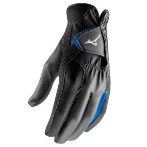 Mizuno 2018 RainFit Men's Golf Glove, Pair, Black/Royal, Medium