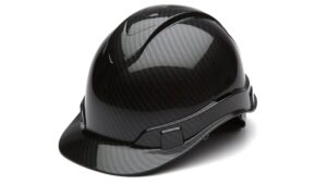 pyramex safety hp44117s ridgeline cap style hard hat, one size, gray (shiny black graphite pattern)