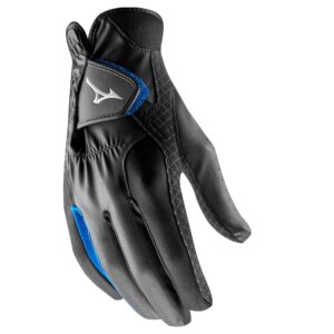 Mizuno 2018 RainFit Men's Golf Glove, Pair, Black/Royal, Medium/Large