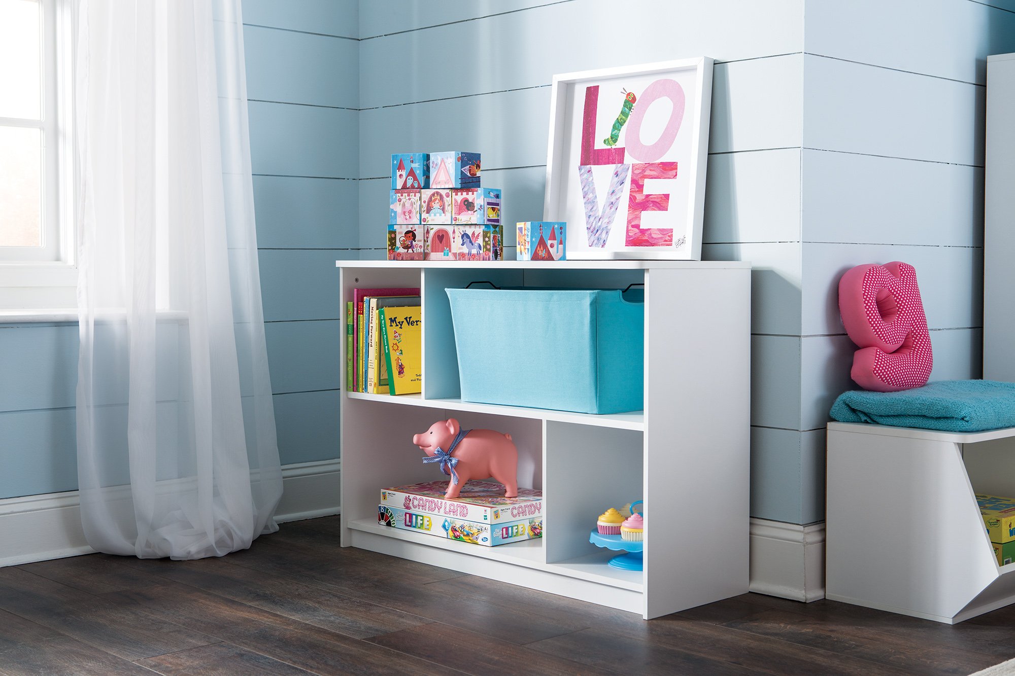 ClosetMaid 1498 KidSpace 2-Tier Horizontal Storage Shelf, White