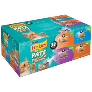 purina friskies. classic pate poultry favorites cat food variety pack (variety pack 1)