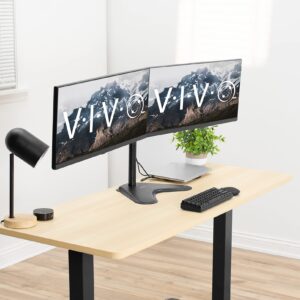 VIVO Dual 13 to 30 inch Monitor Free-Standing Mount, Fully Adjustable Desk Stand, Holds 2 Flat or Curved Display Screens, STAND-V102F