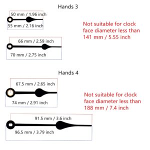 TIKROUND Include Hands Quartz DIY 12888 Wall Clock Movement Mechanism Battery Operated DIY Repair Parts Replacement