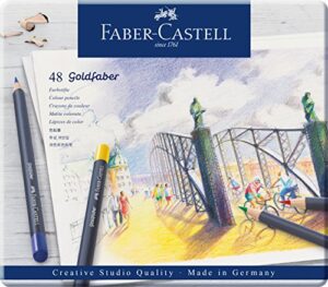 faber-castell creative studio goldfaber color pencils - tin of 48, 48 colors