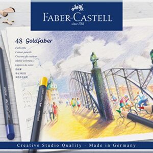 Faber-Castell Creative Studio Goldfaber Color Pencils - Tin of 48, 48 Colors