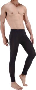 linvme men's ice silk see through long pants slim leggings tights black