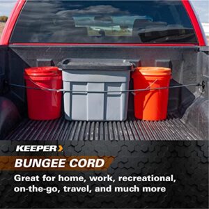 Keeper - 48” Bungee Cord With SST Hooks, 4 Pack - UV and Weather-Resistant