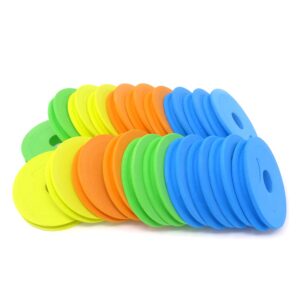 Honbay 20PCS 68mm/2.68inch Round Fishing Line Foam Spools, Fishing Line Fishing Rigs & Hooks Foam Boards, Fishing Line Storage Holder, Fishing Winding Boards - Random Colors