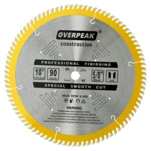 overpeak 10-inch table saw blade atb ultra fine finishing 90 teeth wood cutting circular saw blades