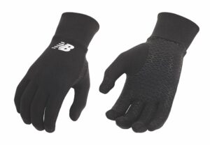 new balance lightweight running gloves (black, large)