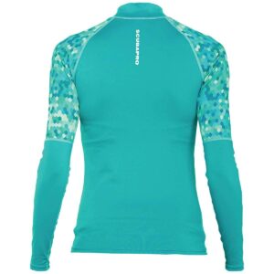 SCUBAPRO Women's Standard UPF 50 Rash Guard, Long Sleeve, Caribbean, M