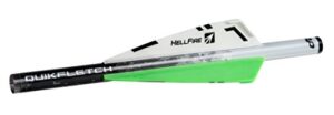 new archery products nap quickfletch hellfire 3" crossbow fletching system white and green 6pk