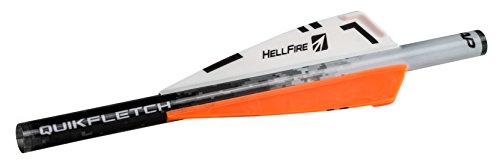 New Archery Products NAP Quickfletch Hellfire 3" Crossbow Fletching System White and Orange 6PK