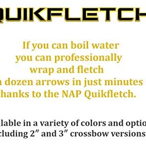 New Archery Products NAP Quickfletch Hellfire 3" Crossbow Fletching System White and Orange 6PK