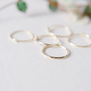 Honeycat Dotted Crystal Ring in Gold, Rose Gold, or Silver | Minimalist, Delicate Jewelry (Gold, 6)