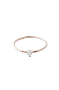 honeycat opal orb crystal ring in 18k rose gold plate | minimalist, delicate jewelry (rose gold 6)