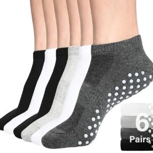 DIBAOLONG Non Slip Yoga Socks for Women, Anti-Skid Gripper Socks Pilates Barre Bikram Fitness Socks with Grips