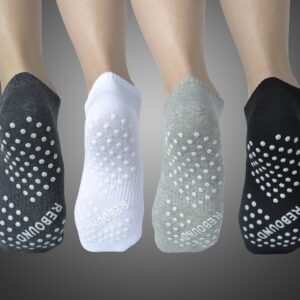 DIBAOLONG Non Slip Yoga Socks for Women, Anti-Skid Gripper Socks Pilates Barre Bikram Fitness Socks with Grips