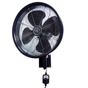 hydromist f10-14-011 18 inch mounting bracket outdoor oscillating fan, black