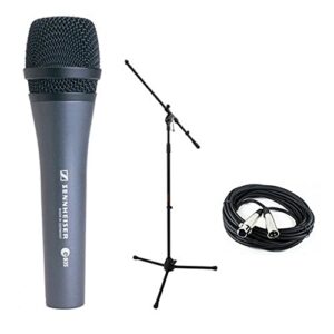 sennheiser e835 dynamic handheld vocal mic with stand & cable performance kit