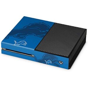 skinit decal gaming skin compatible with xbox one console - officially licensed nfl detroit lions double vision design