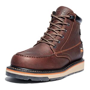 timberland pro men's gridworks moc soft toe waterproof industrial boot, brown, 10.5 m us