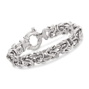 ross-simons italian sterling silver large byzantine bracelet. 8 inches