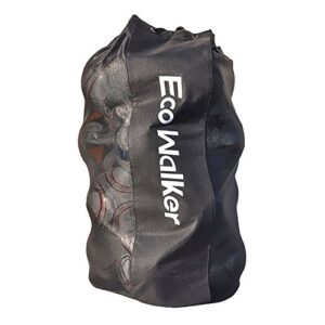 eco walker ball bag large capacity (holds 16 soccer balls) heavy duty mesh drawstring with adjustable shoulder strap and thick handle