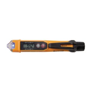 Klein Tools NCVT-4IR Non-Contact Volt Tester, 12 - 1000V AC Pen with IR Thermometer -22 to 482 deg F, LED and Audible Alarms, Pocket Clip