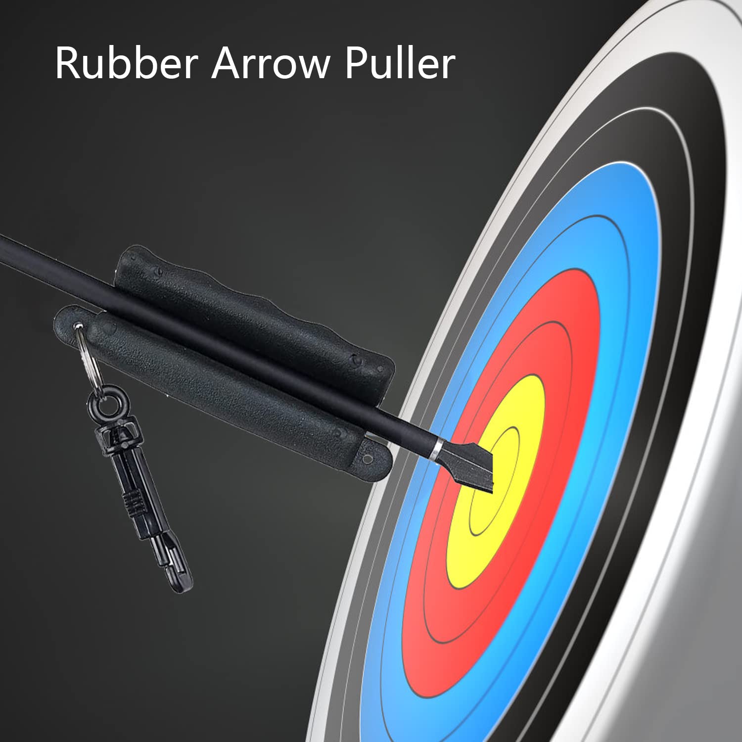 AUNKZL Molded Rubber Arrow Puller 3D Target Remover Black 2 pak Sunset