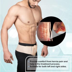 Wonder Care- Inguinal Hernia Support Truss for Single Inguinal or Sports Hernia with one Removable Compression Pads & Adjustable Groin Straps Surgery & Injury Recover A-103 Right-XL