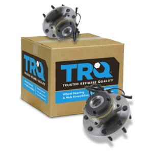 trq front wheel hub & bearing pair for super duty pickup truck 4x4 4wd w/abs